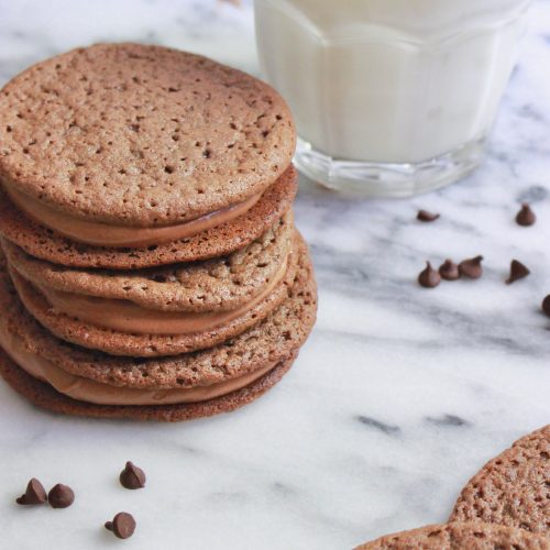 Chocolate Malt Sandwich Cookies • Mandy Jackson