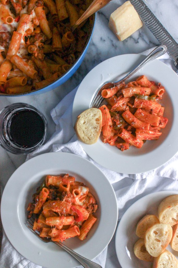 Baked Sausage and Three Pepper Pasta - Mandy Jackson