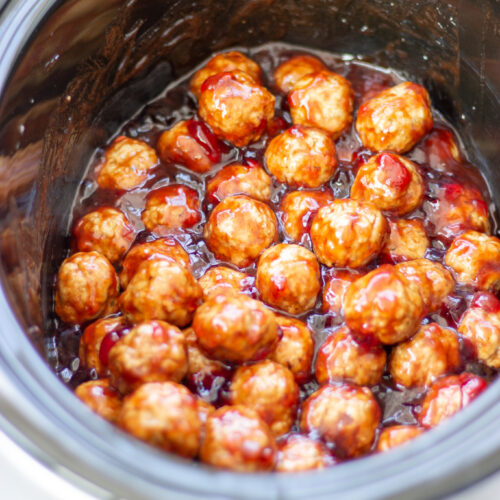 3-Ingredient Party Meatballs In the Slow Cooker • Mandy Jackson