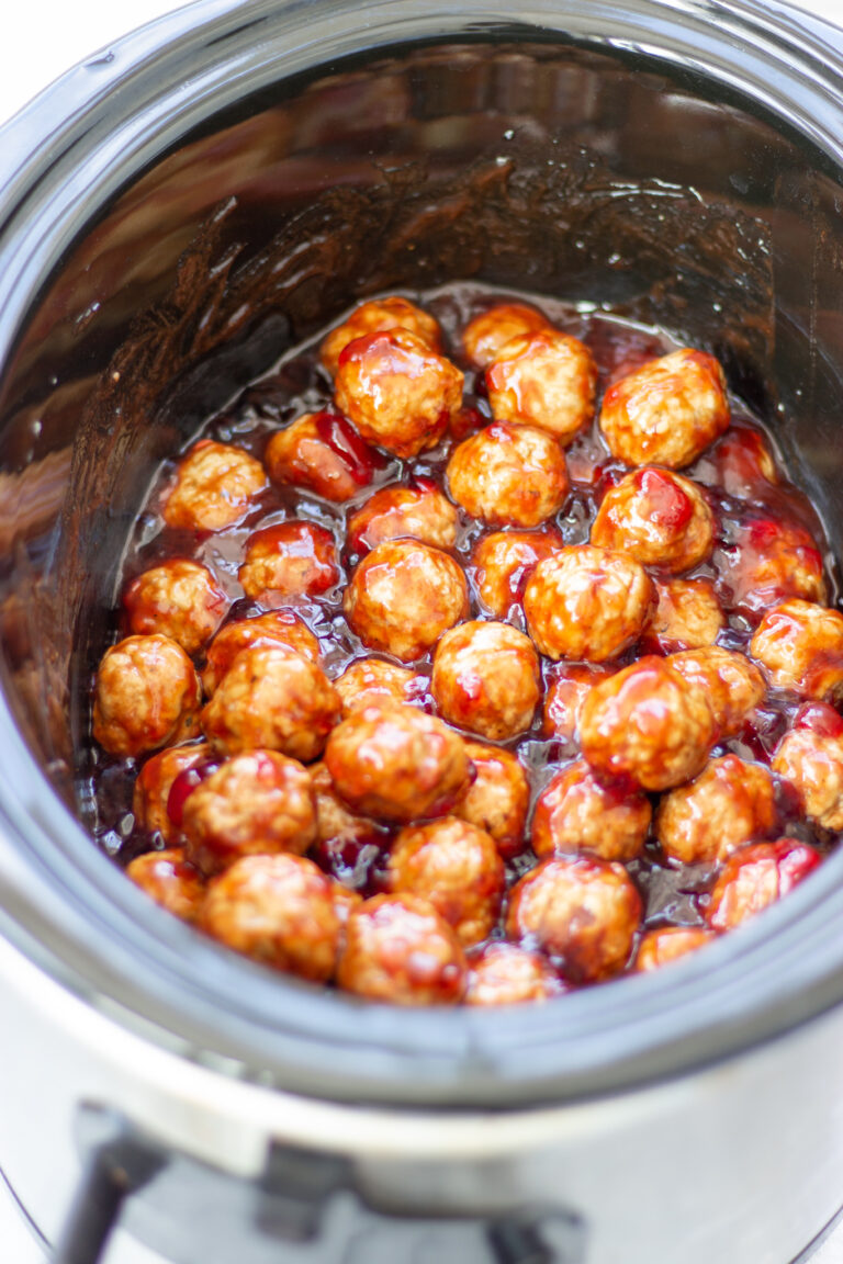3-Ingredient Party Meatballs In the Slow Cooker • Mandy Jackson