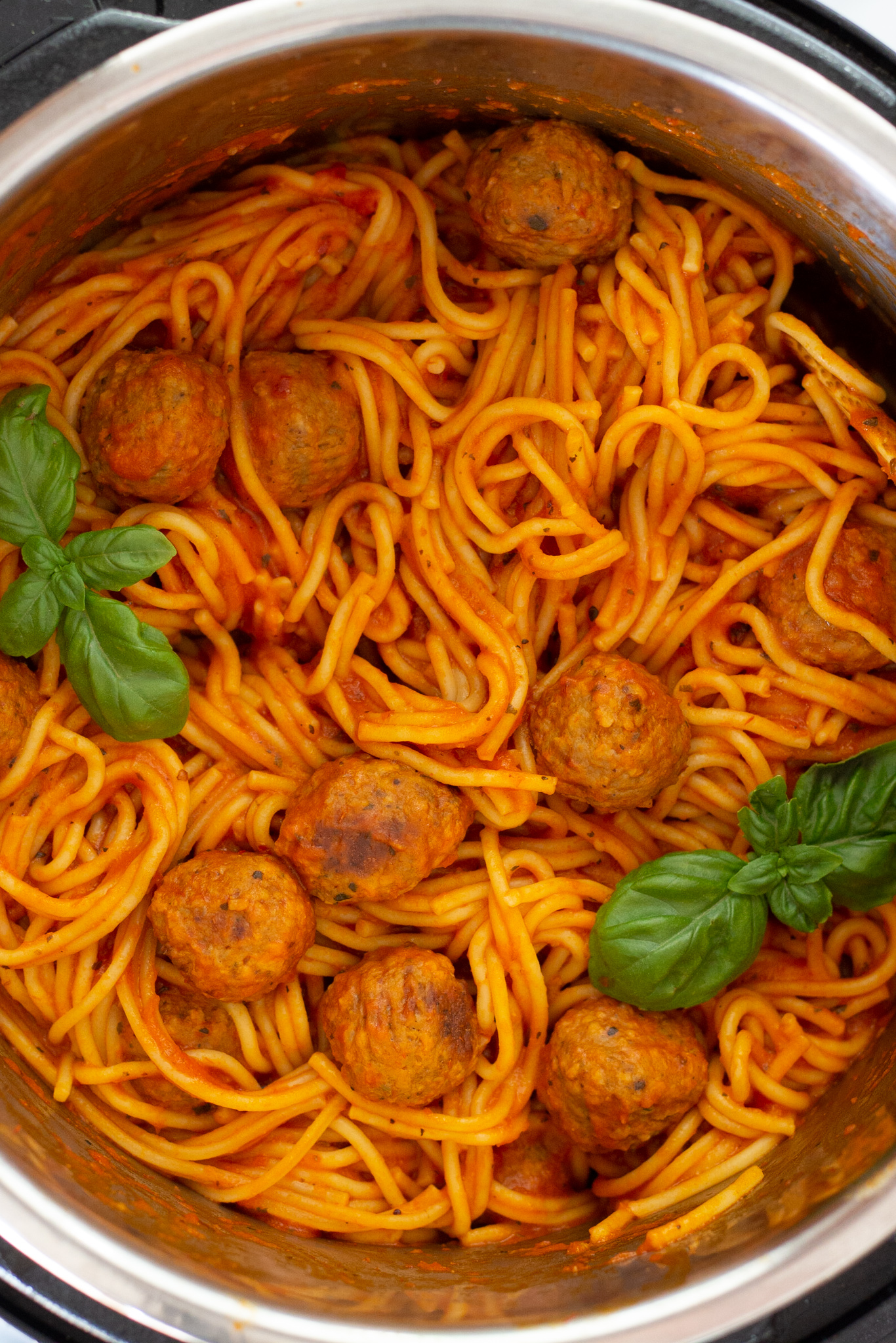 Instant Pot Spaghetti + Meatballs • Mandy Jackson